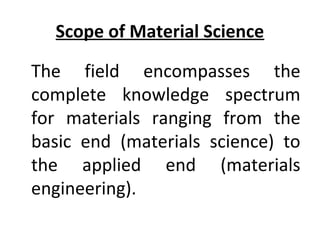 MATERIAL SCIENCE & METALLURGY | PPT