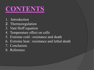 Temperature Effect on cell | PPTX