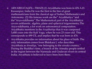 Aryabhatta life story | PPTX