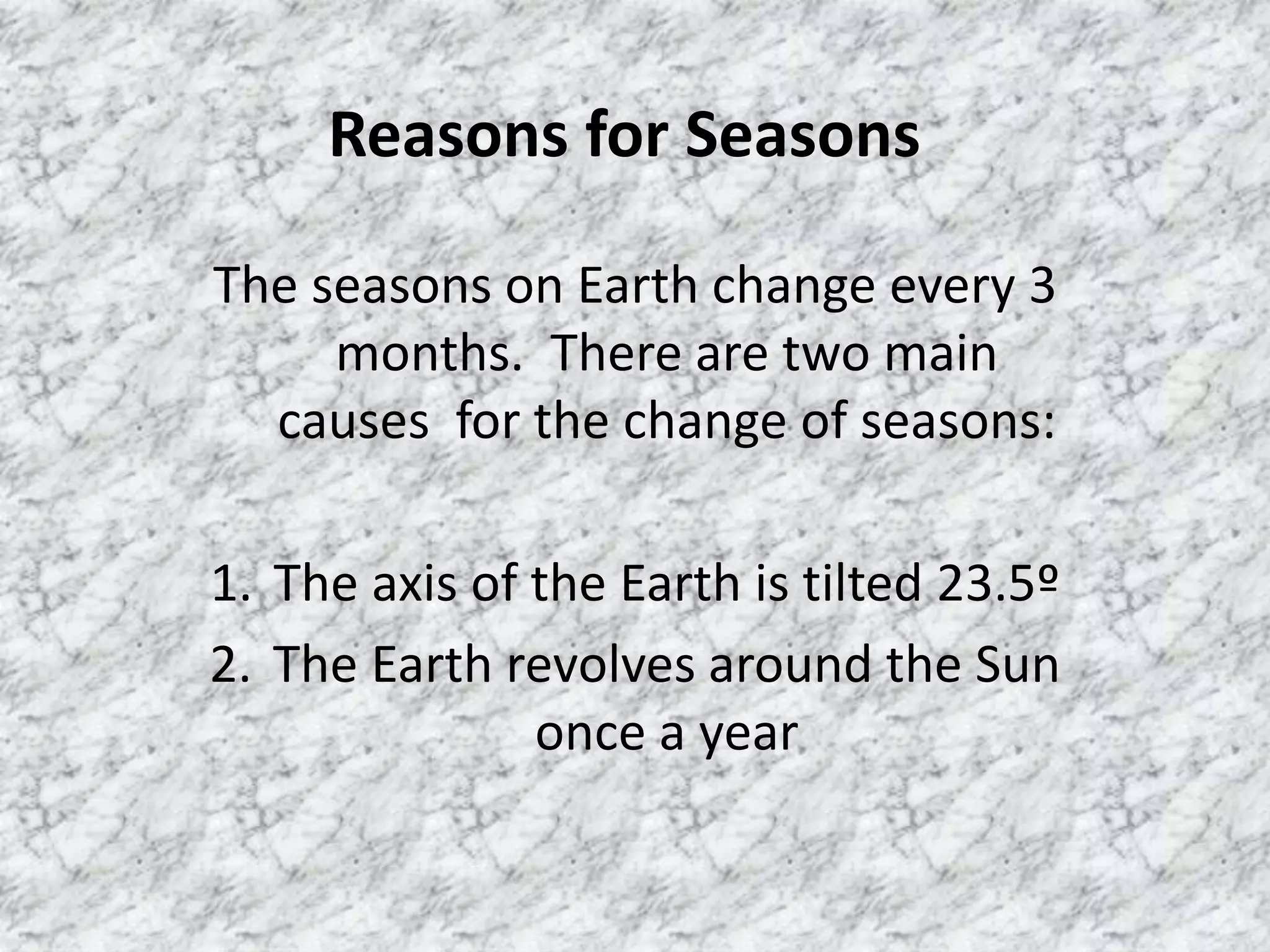 Changes in seasons | PPTX