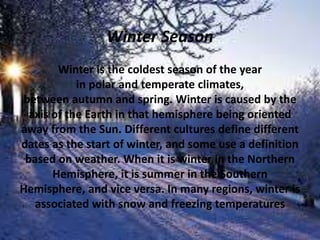 Changes in seasons | PPTX