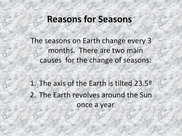 Changes in seasons | PPTX | Weather | Science