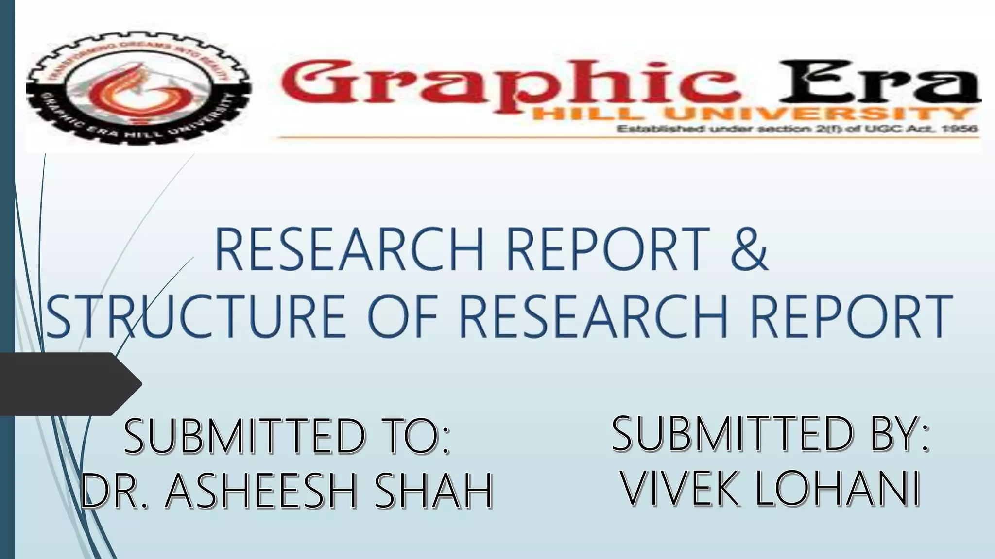 structure of research report | PPTX