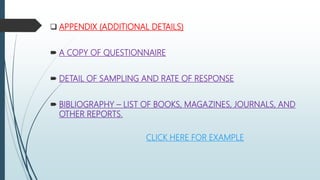 structure of research report | PPTX