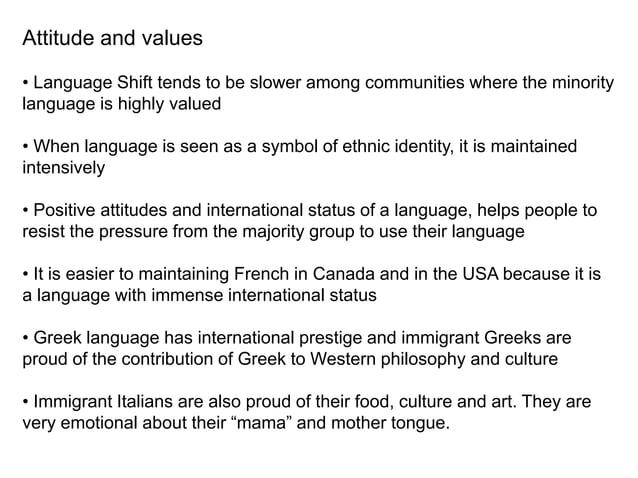 Language Shift and Language Maintenance | PPTX | Genealogy and Ancestry ...