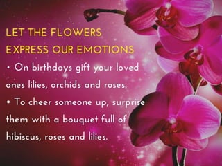 Uses of Flowers | PPTX