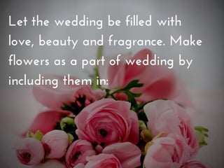 Uses of Flowers | PPTX