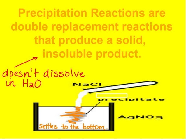 Precipitation Reactions | PPT | Chemistry | Science