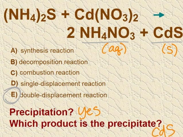 Precipitation Reactions | PPT | Chemistry | Science