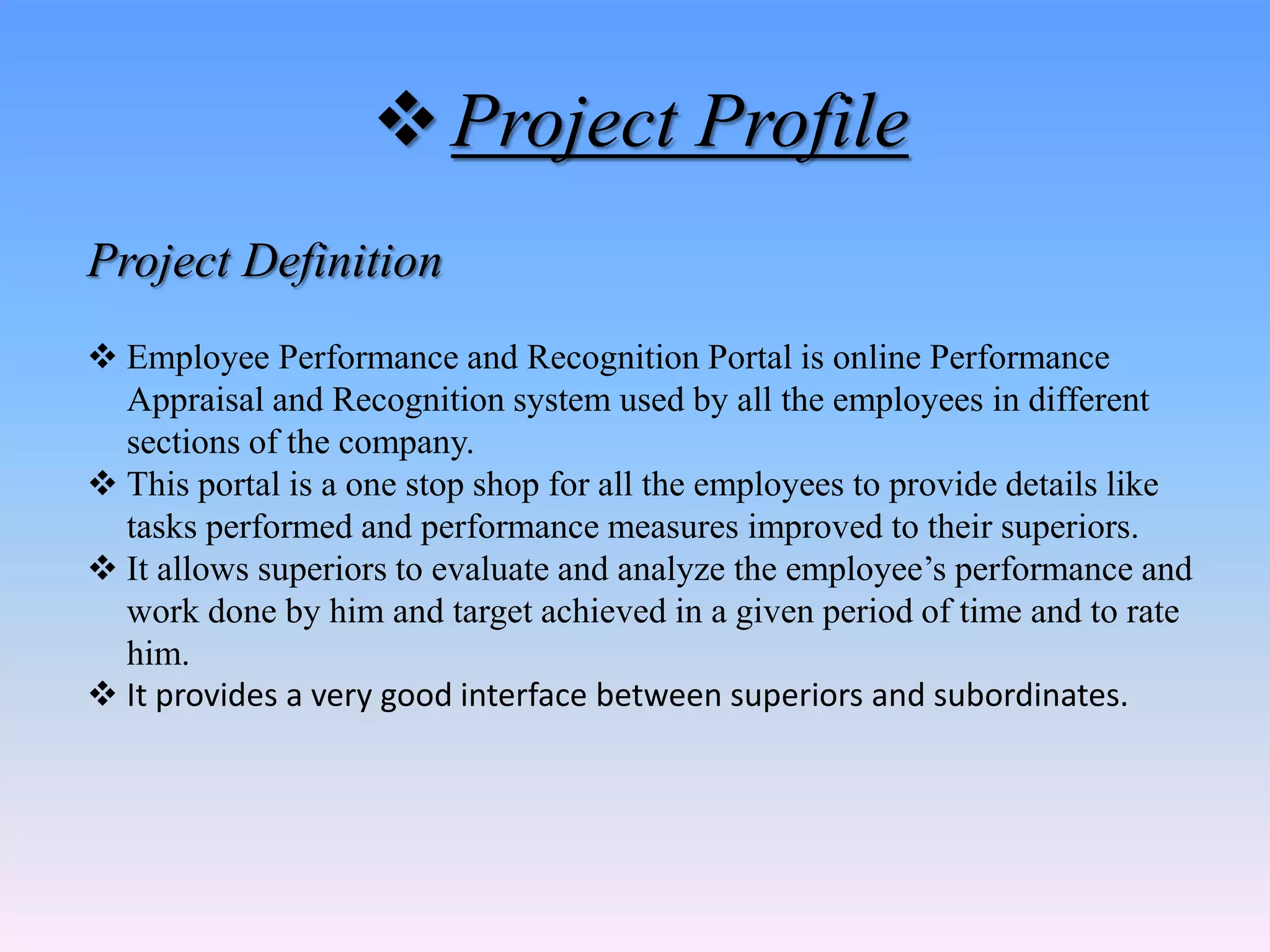 Presentation on Employee Recognition System | PPTX