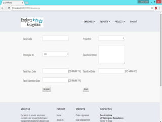 Presentation on Employee Recognition System | PPTX