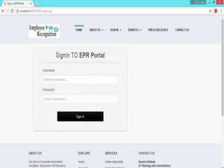 Presentation on Employee Recognition System | PPTX