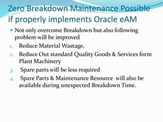 Inplimentation of Oracle eAM | PPTX
