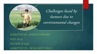 CHALLENGES FACED BY FARMERS DUE TO ENVIRONMENTAL CHANGES | PPTX ...