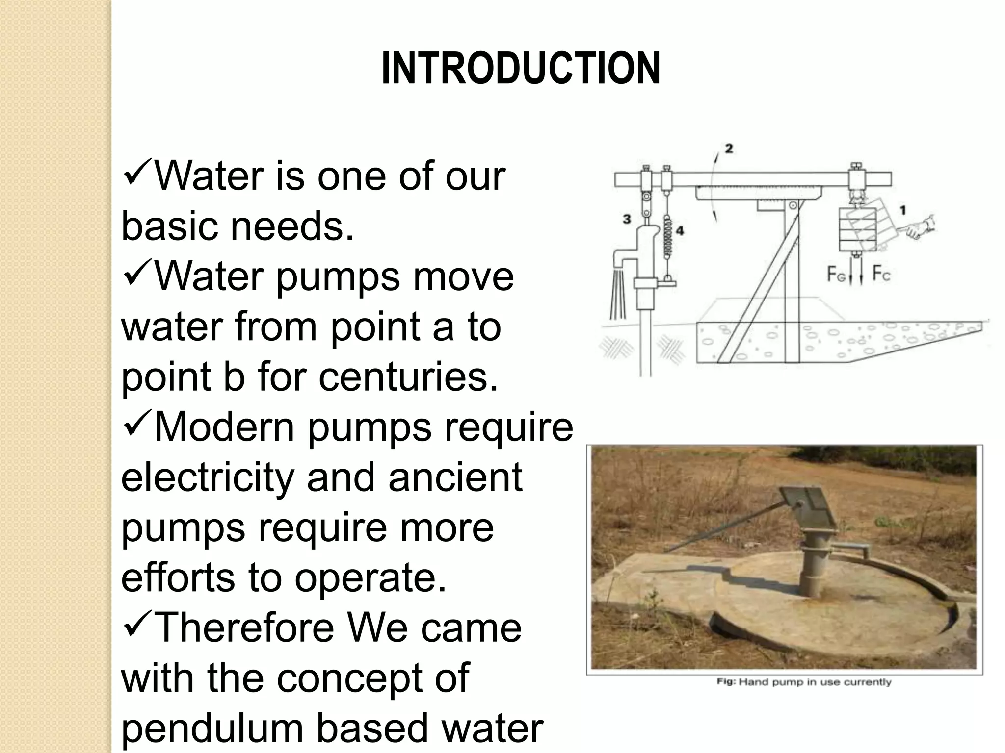 Modification in Hand pump With Help Of Two Stage mechanical Oscillation System | PPTX