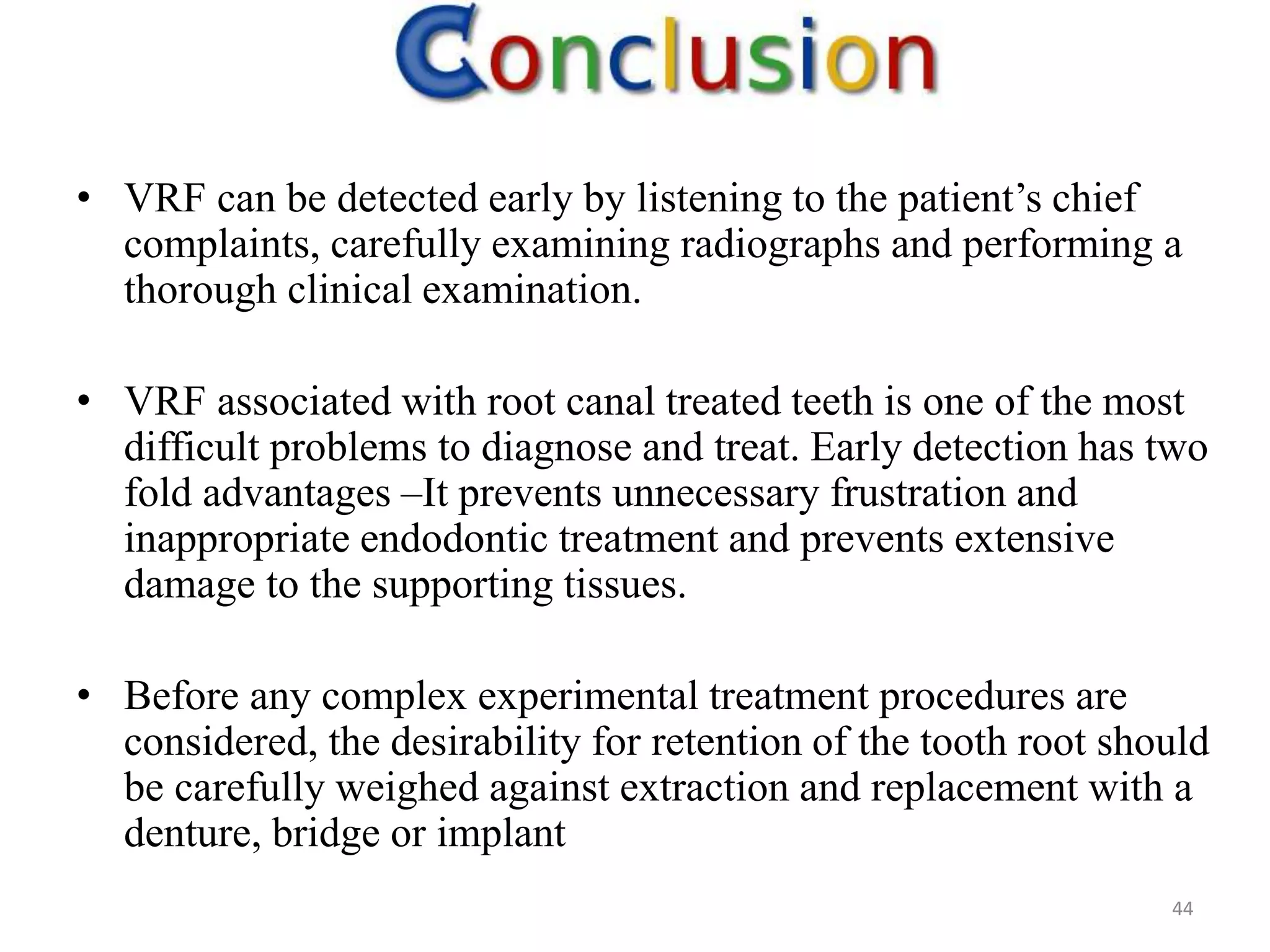 vertical root fracture and it's management ..... | PPTX