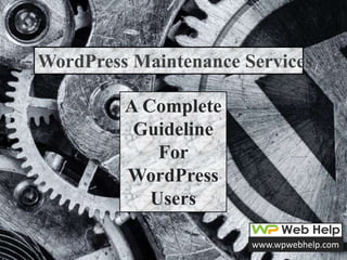WordPress Maintenance Services | PPTX