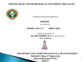 Daknet ppt ( prepared by me for seminar in my college ) | PPTX