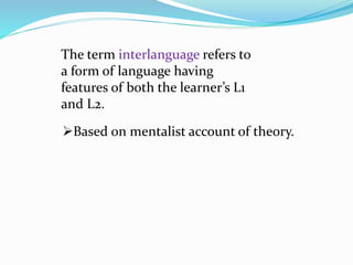 Interlanguage | PPTX
