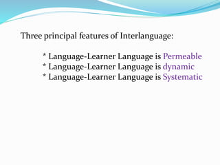 Interlanguage | PPTX