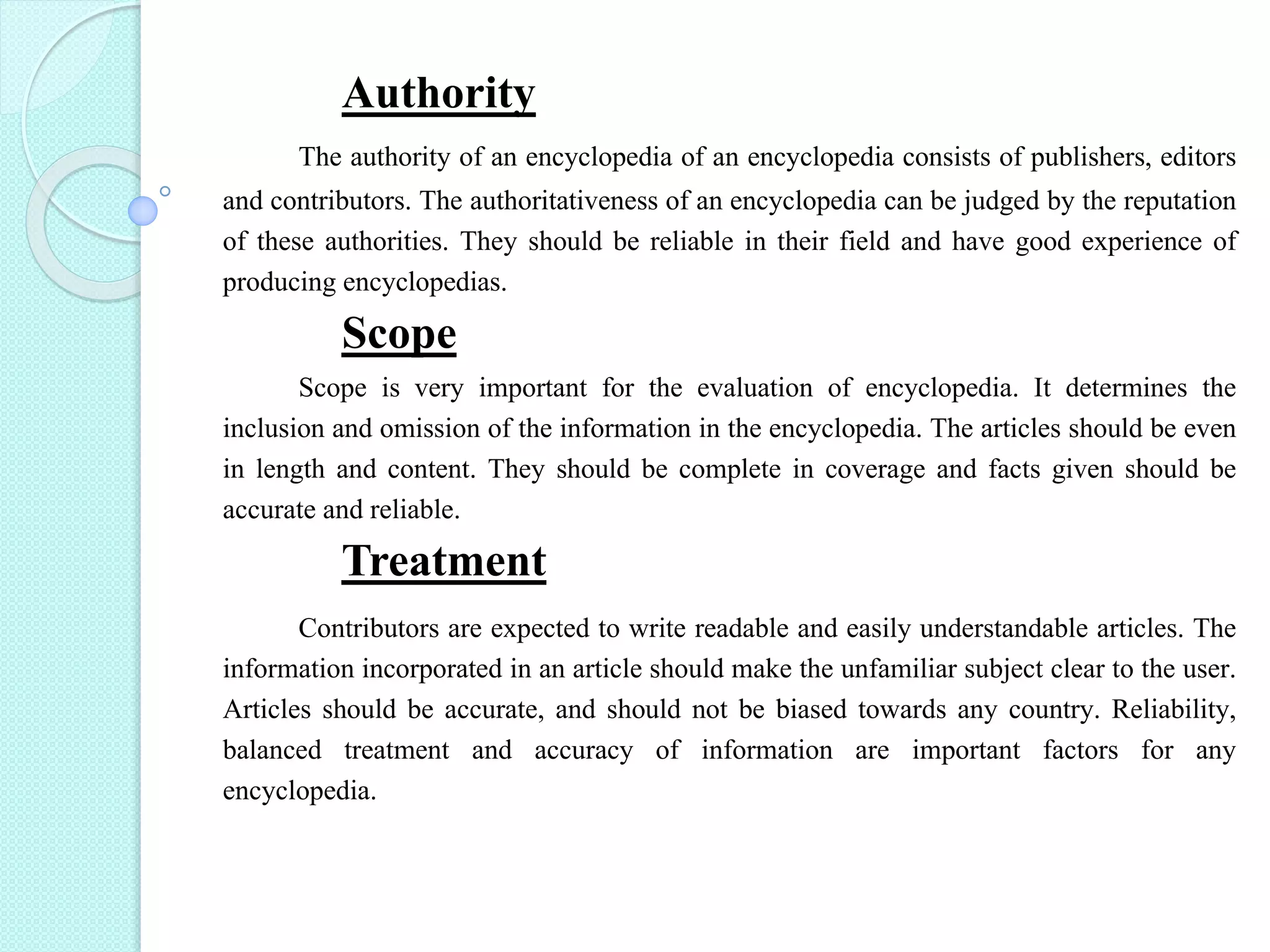 Encyclopedias | PPTX