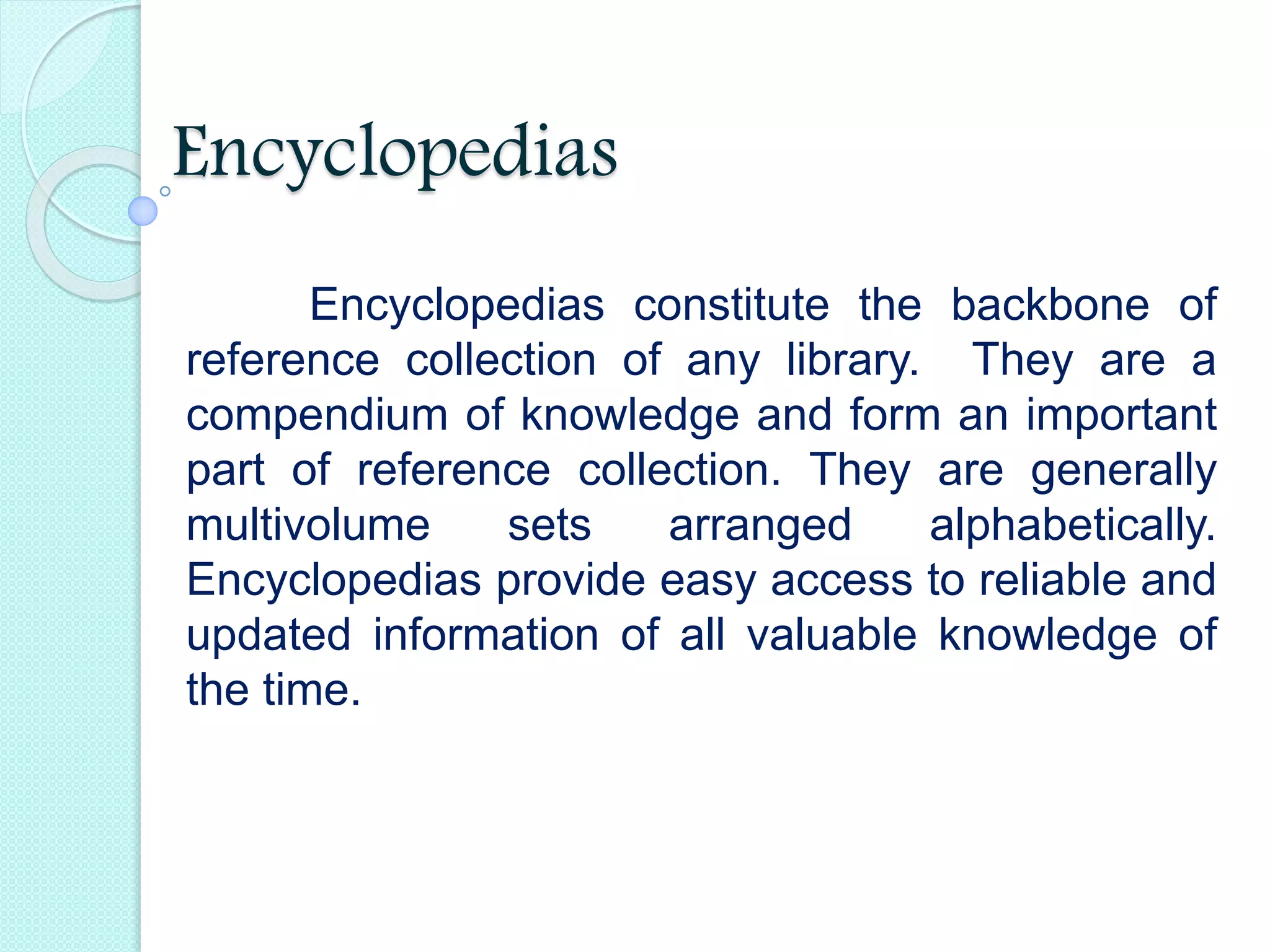 Encyclopedias | PPTX
