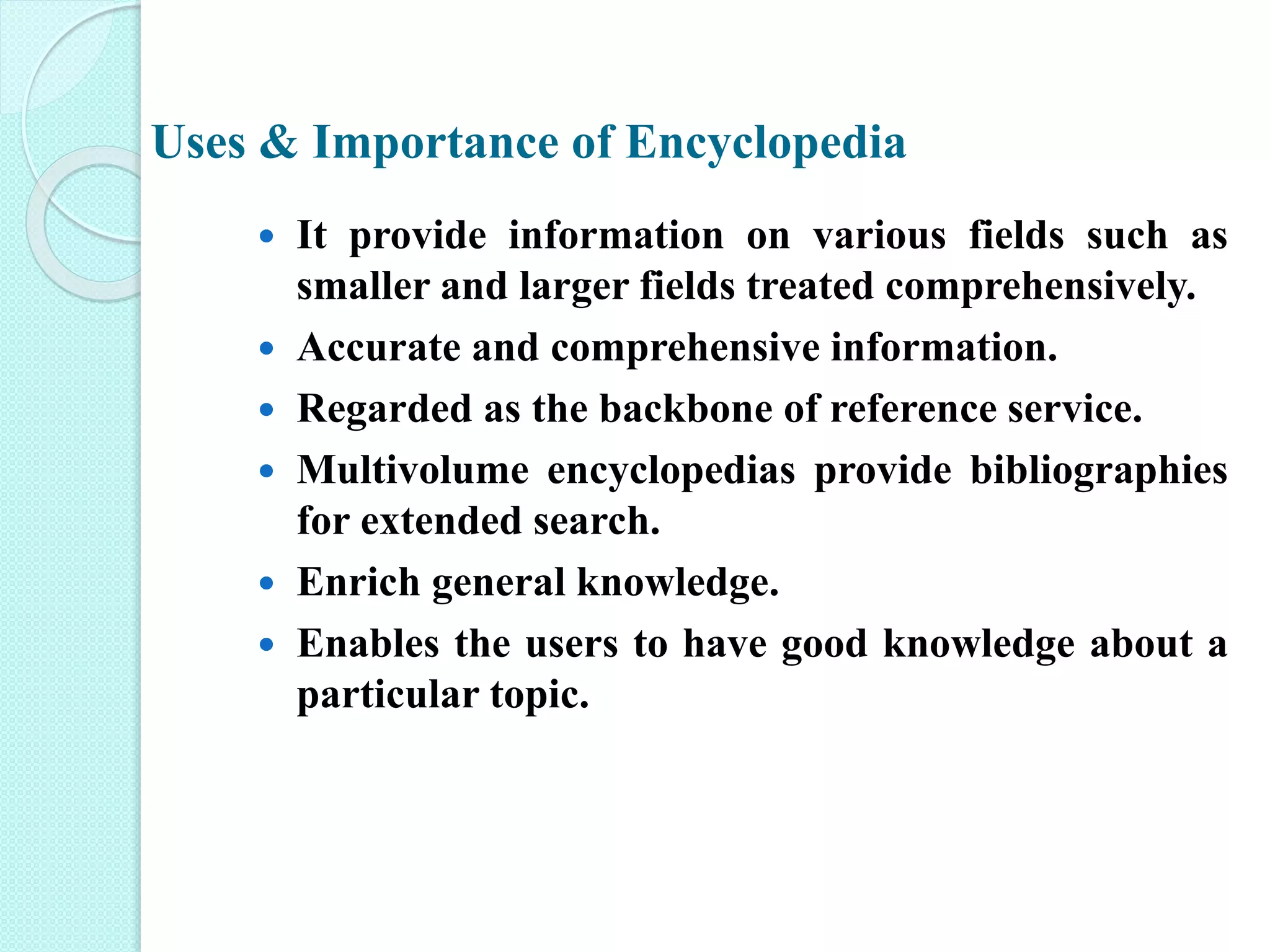 Encyclopedias | PPTX