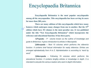 Encyclopedias | PPTX