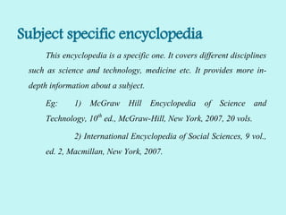 Encyclopedias | PPT
