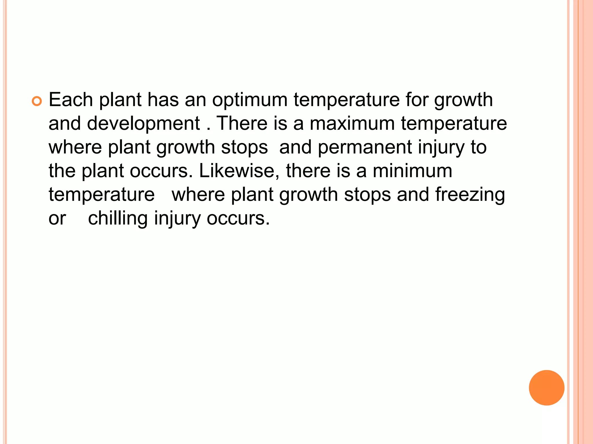 Role of Temperature for Horticulture Plant Production | PPTX