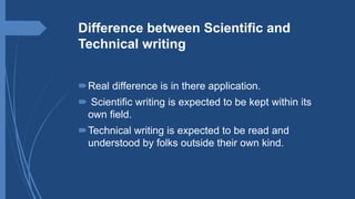 Scientific and Technical Wrting | PPTX