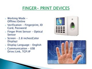 megamind technosoft biometric device | PPTX
