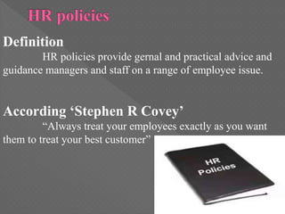 HR policies | PPTX | Human Resources | Business