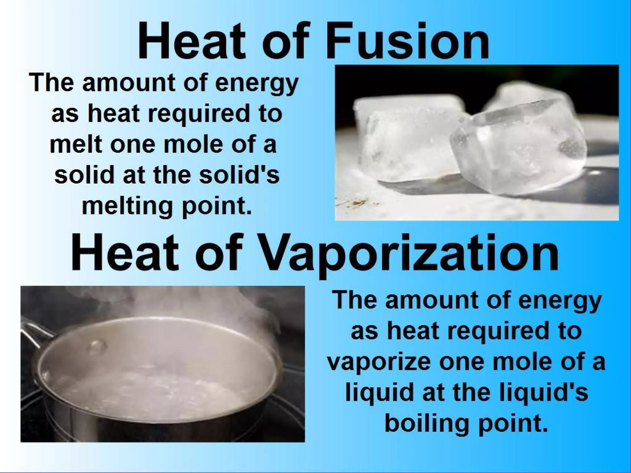 Heat of Fusion and Heat of Vaporization | PPT