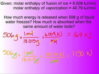Molar Heat Of Vaporization