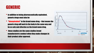 Biosimilars and generics | PPTX