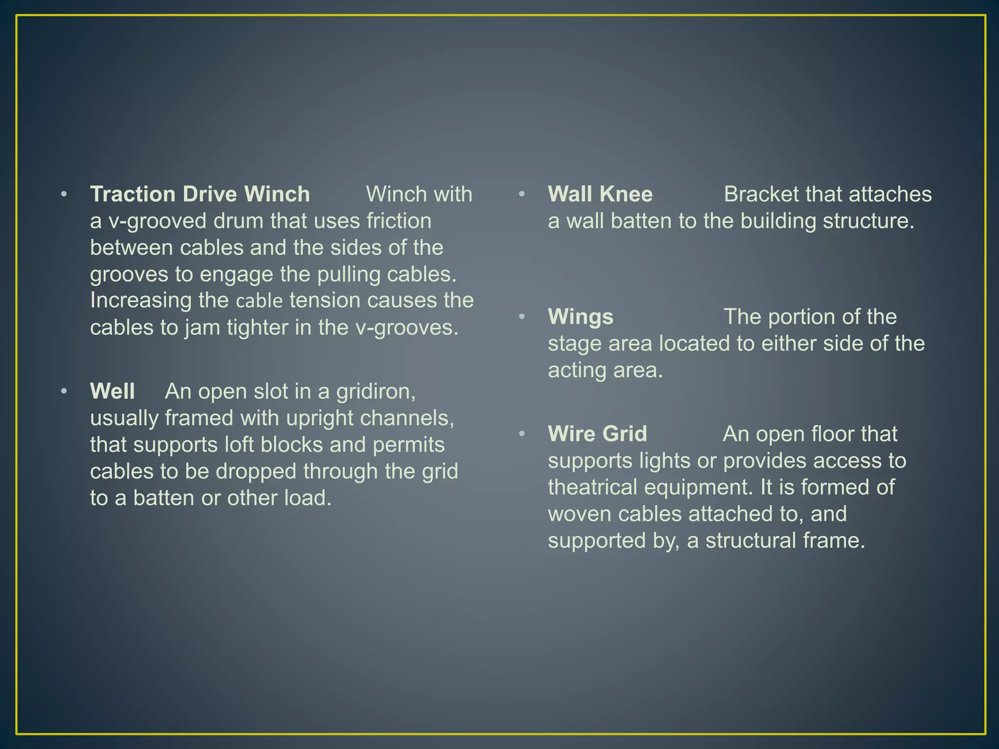 STAGE RIGGING | PPTX