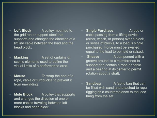 STAGE RIGGING | PPTX