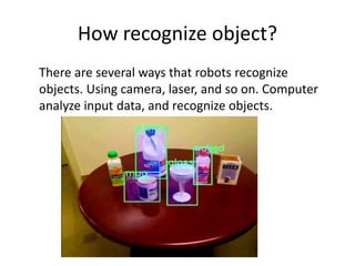 object recognition for robots | PPTX