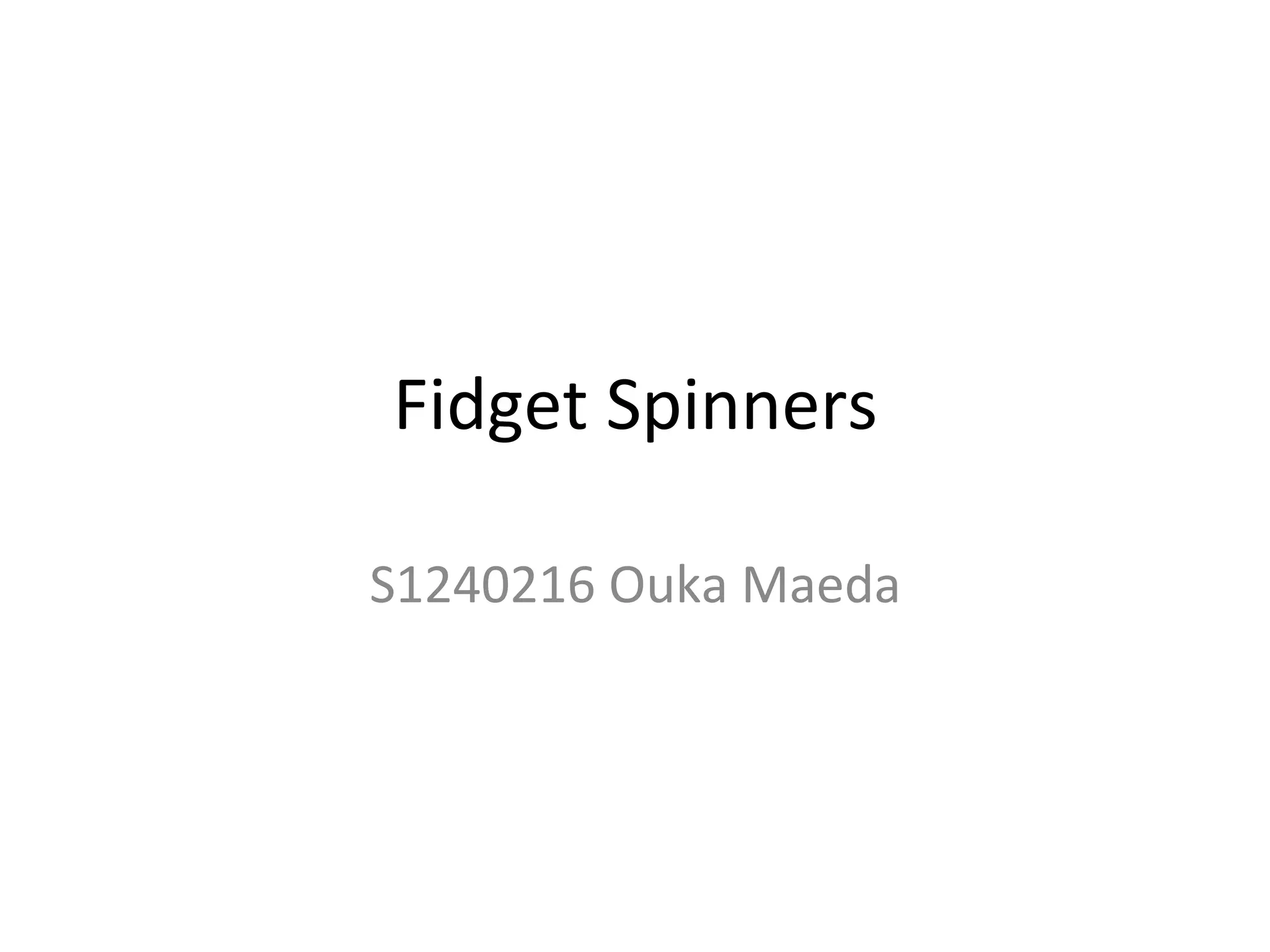 Fidget Spinners | PDF