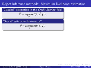 Reject Inference in Credit Scoring | PPT