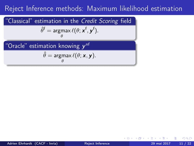 Reject Inference in Credit Scoring | PPT