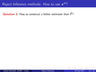 Reject Inference in Credit Scoring | PPT