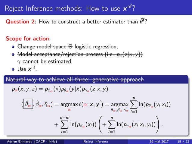 Reject Inference in Credit Scoring | PPT