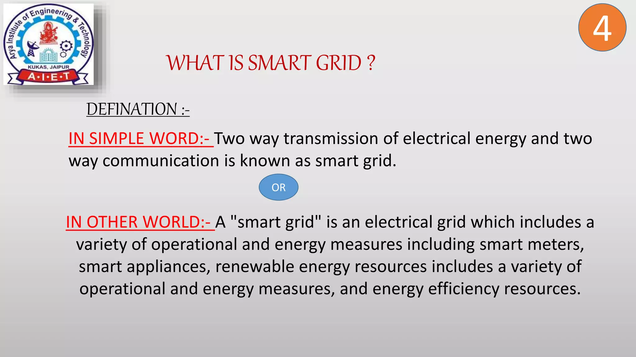 SMART GRID TECHNOLOGY | PPTX