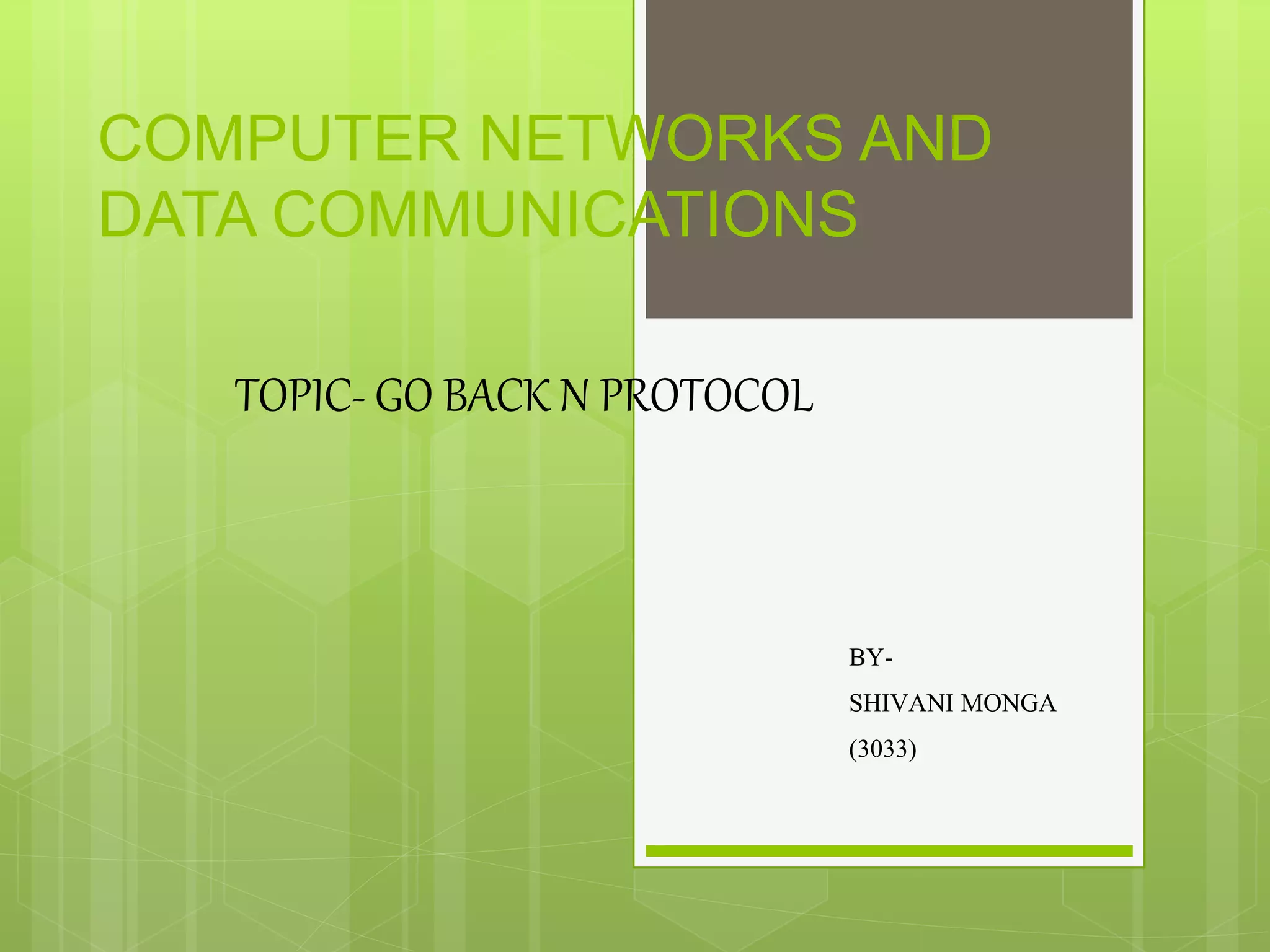 Go Back N Protocol Pptx