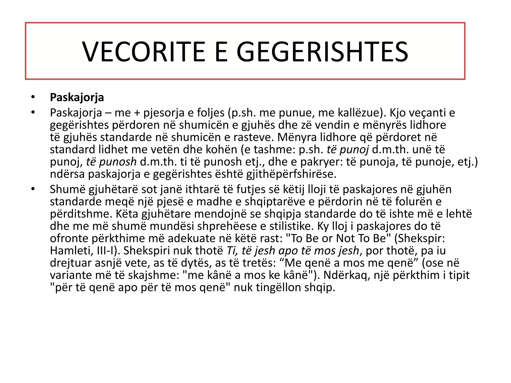 Dialektet e gjuhes shqipe dhe rendesia e tyre | PPTX