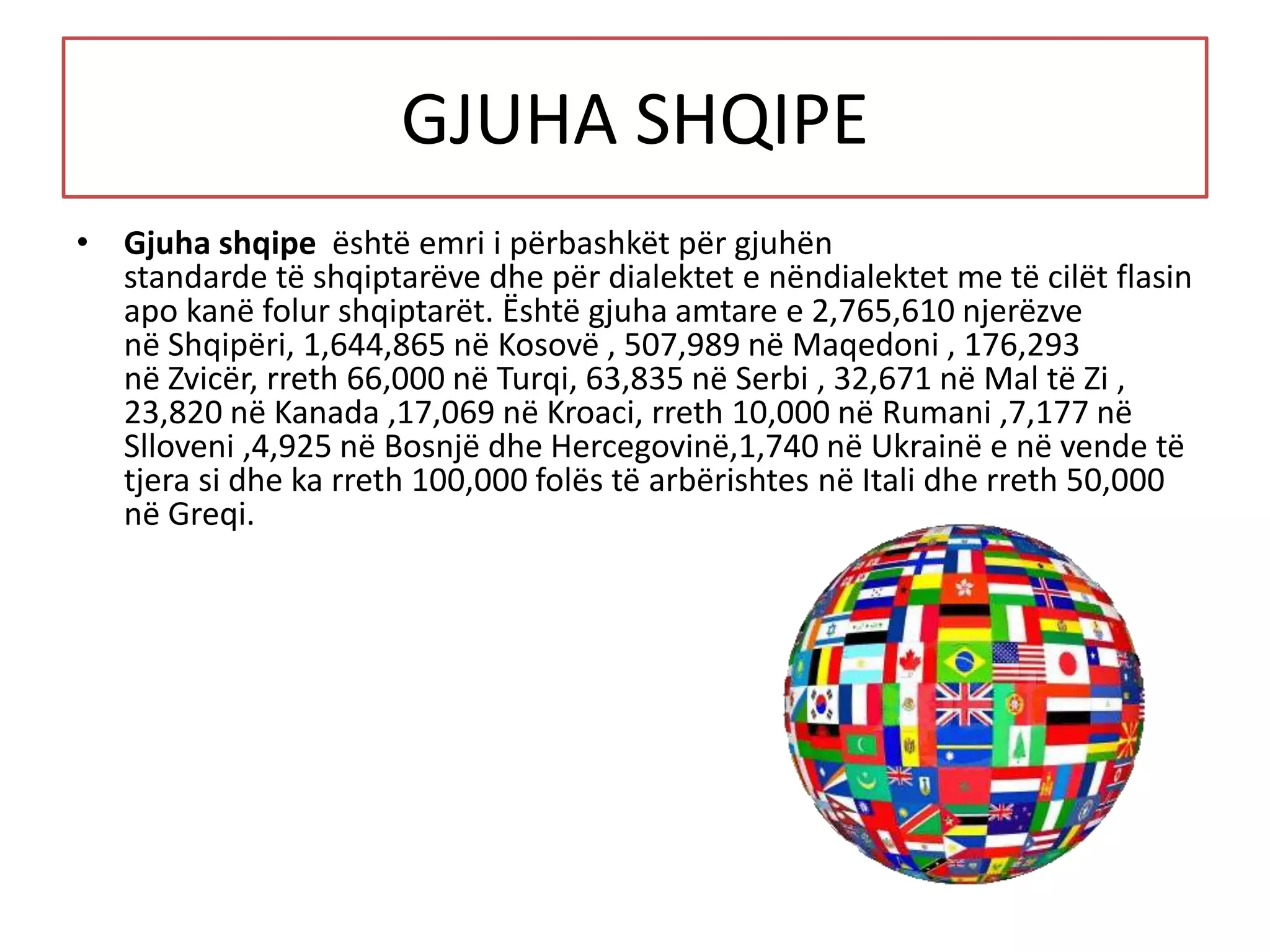 Dialektet e gjuhes shqipe dhe rendesia e tyre | PPTX