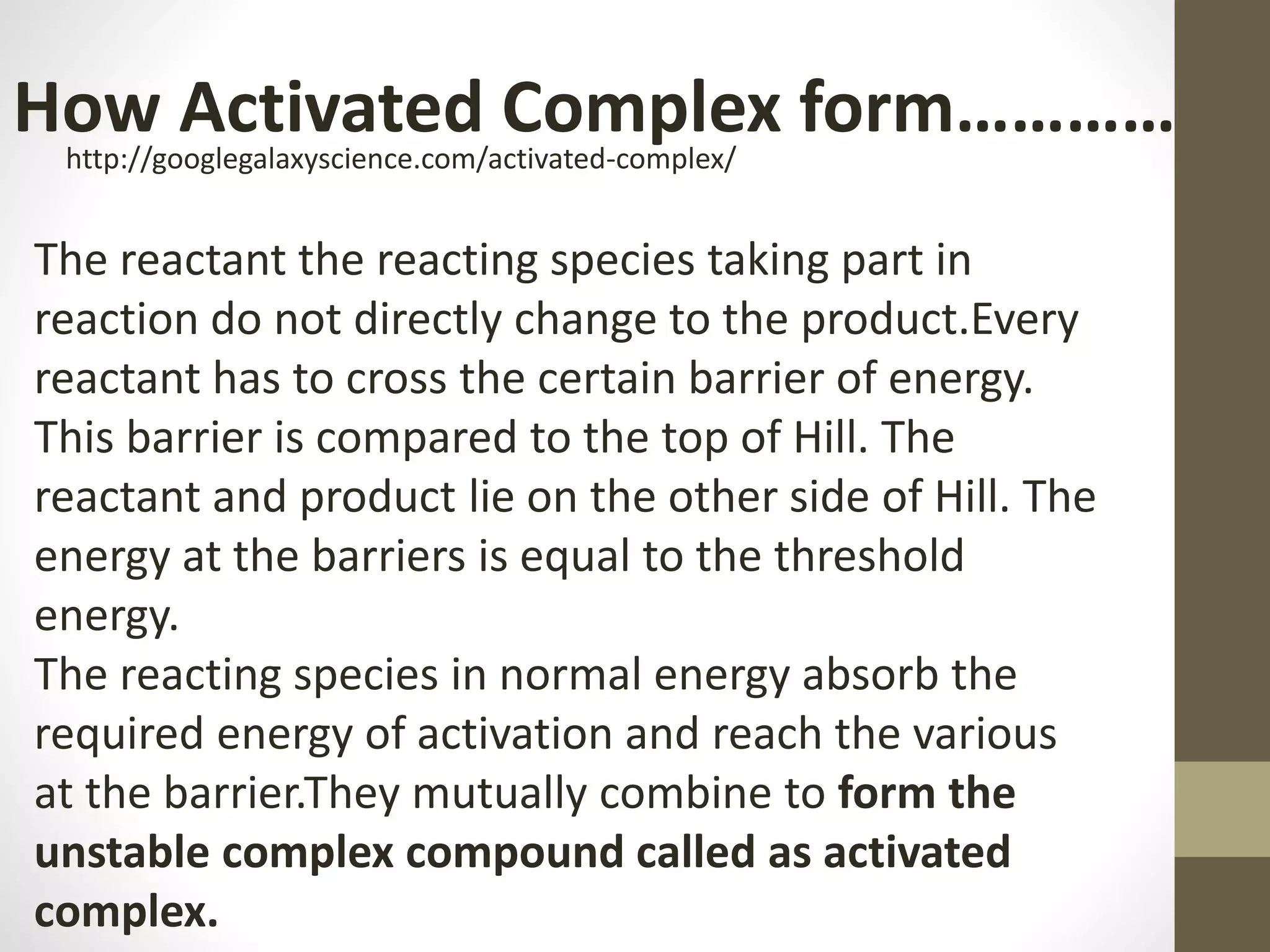 Activated Complex | Google Science | PPTX