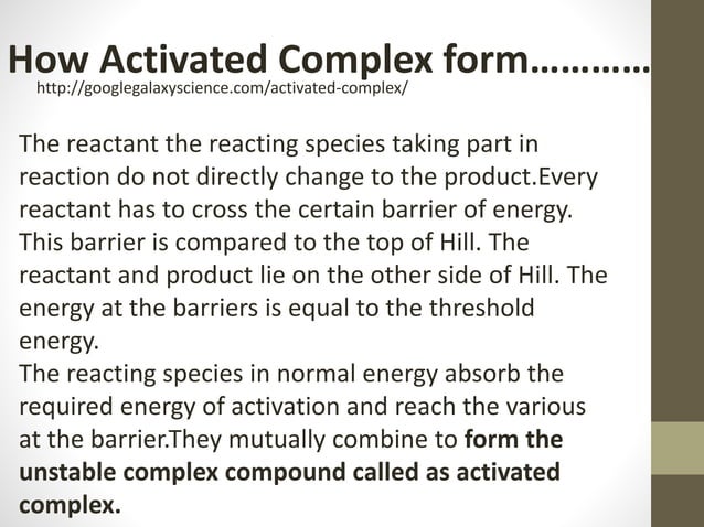 Activated Complex | Google Science | PPTX